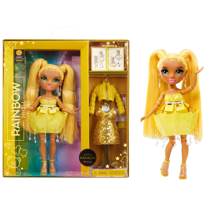 Rainbow High Fantastic Fashion Sunny Madison – Yellow 11” – Treehouse Toyz